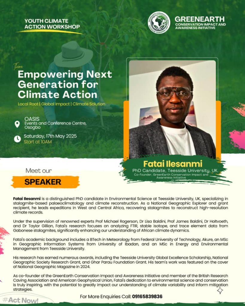 Empowering Climate Advocacy Through Science: Reflections from the Youth Climate Action Workshop ...