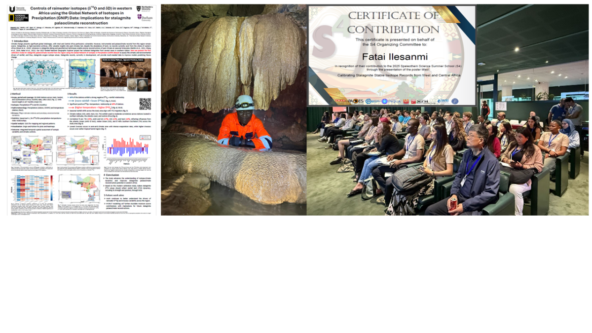Fatai Ilesanmi Showcases West/Central African Stalagmite Climate ...
