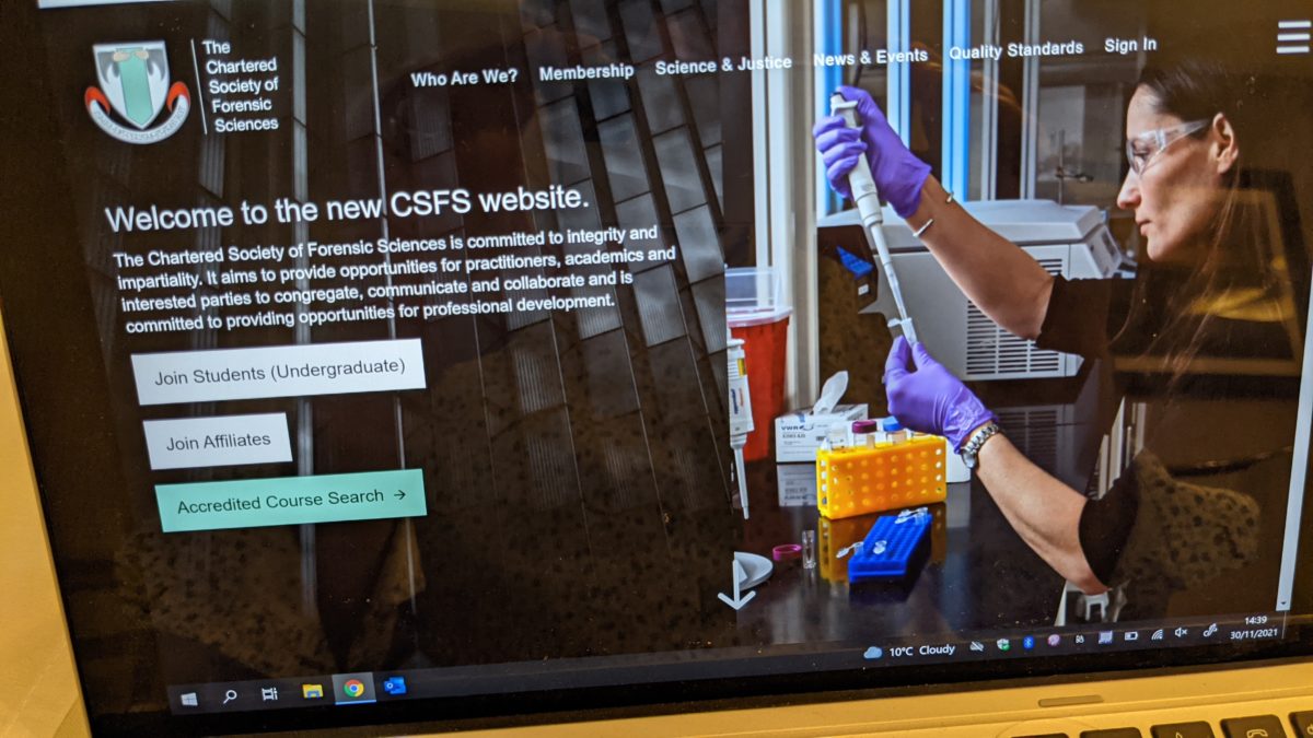 President Elect of the Chartered Society of Forensic Sciences – Prof ...